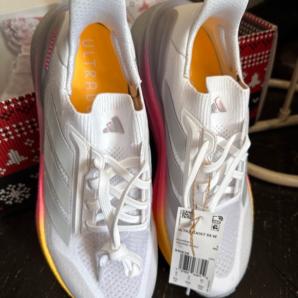 adidas | Shoes | Adidas Ultraboost White With Gradient Accents | Poshmark